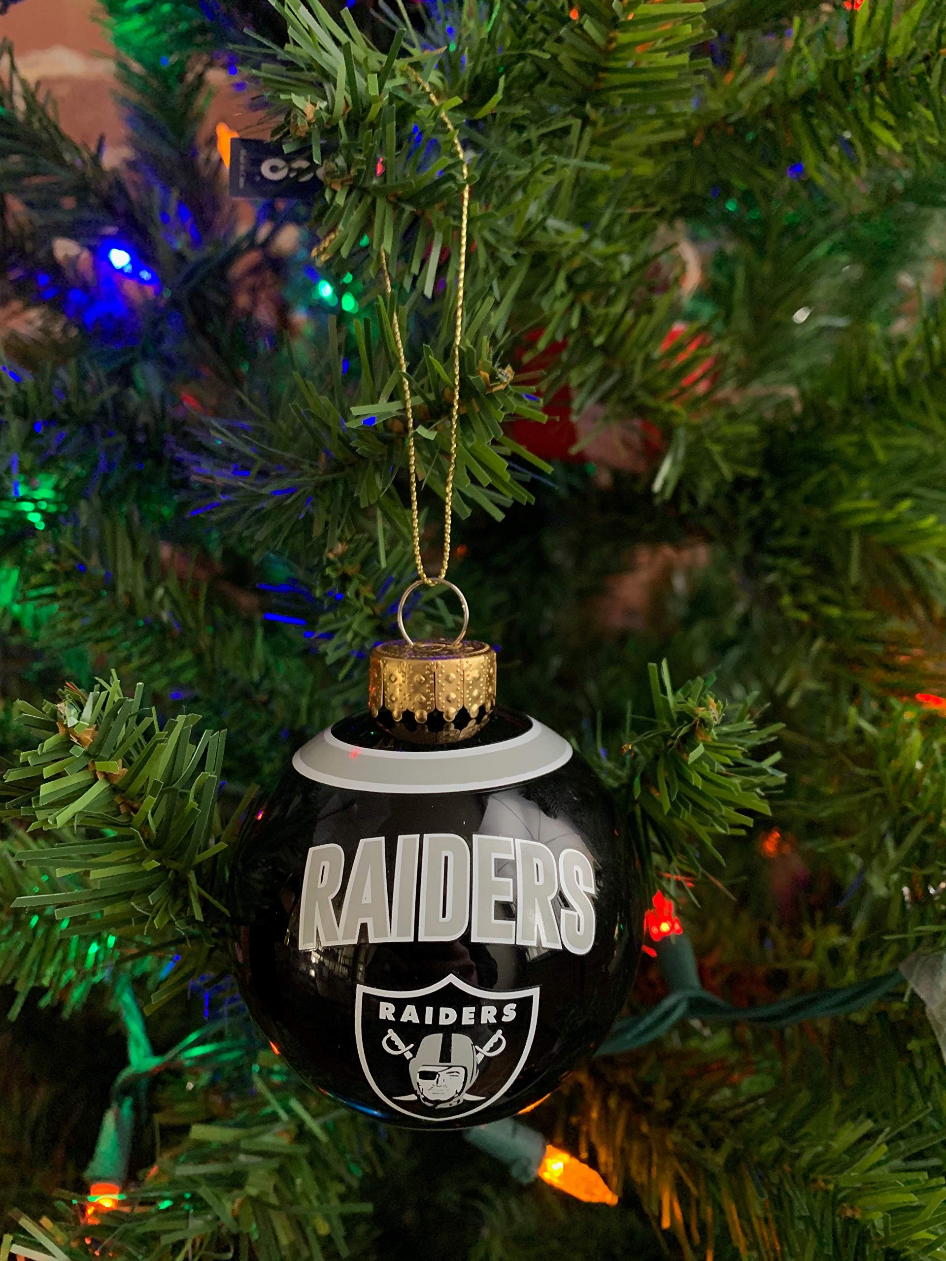 Snapklik.com : FOCO Las Vegas Raiders Glass Ball Ornament - Limited ...