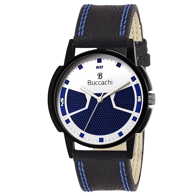 Buccachi Analogue Black Dial Mens Watch B-G5006-WB-BK : Amazon.in: Fashion