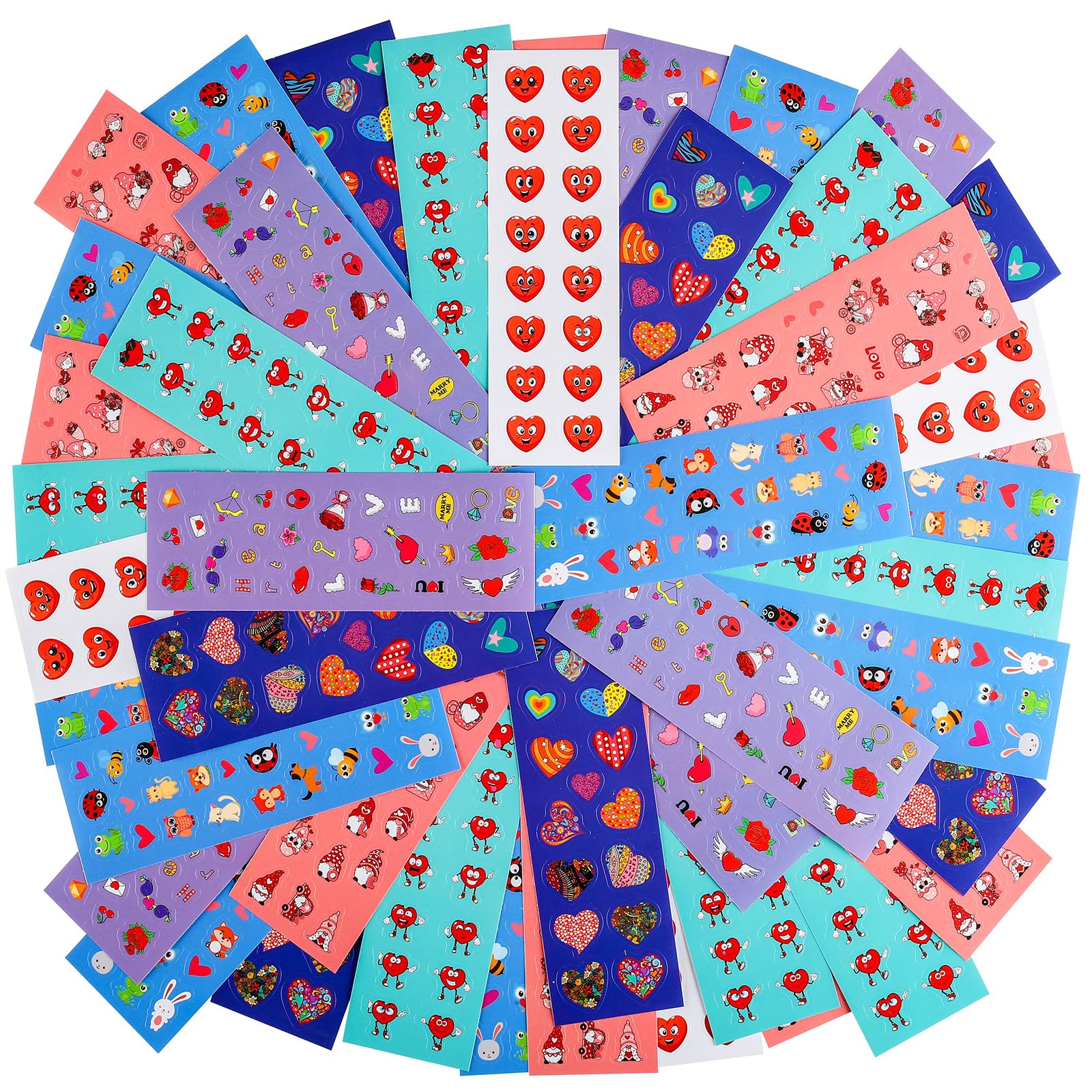 Snapklik.com : Gonlei 2142pcs Valentine Stickers For Kids Classroom ...