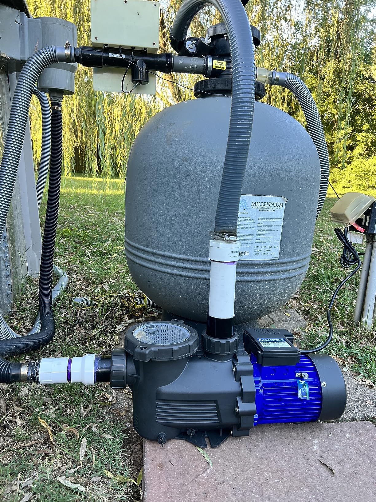 $43/mo - Finance AQUASTRONG 2 HP In/Above Ground Dual Speed Pool Pump ...