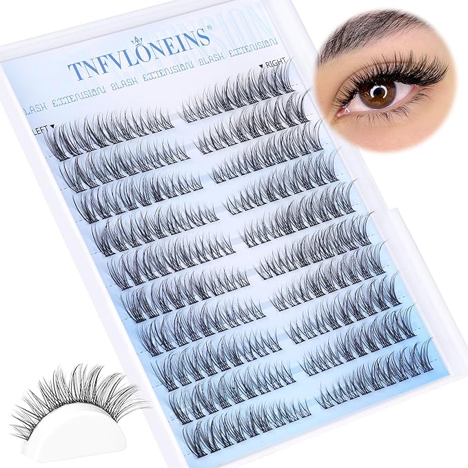 Amazon.com: Natural Lash Clusters Wispy Cluster Eyelash Extensions Left ...