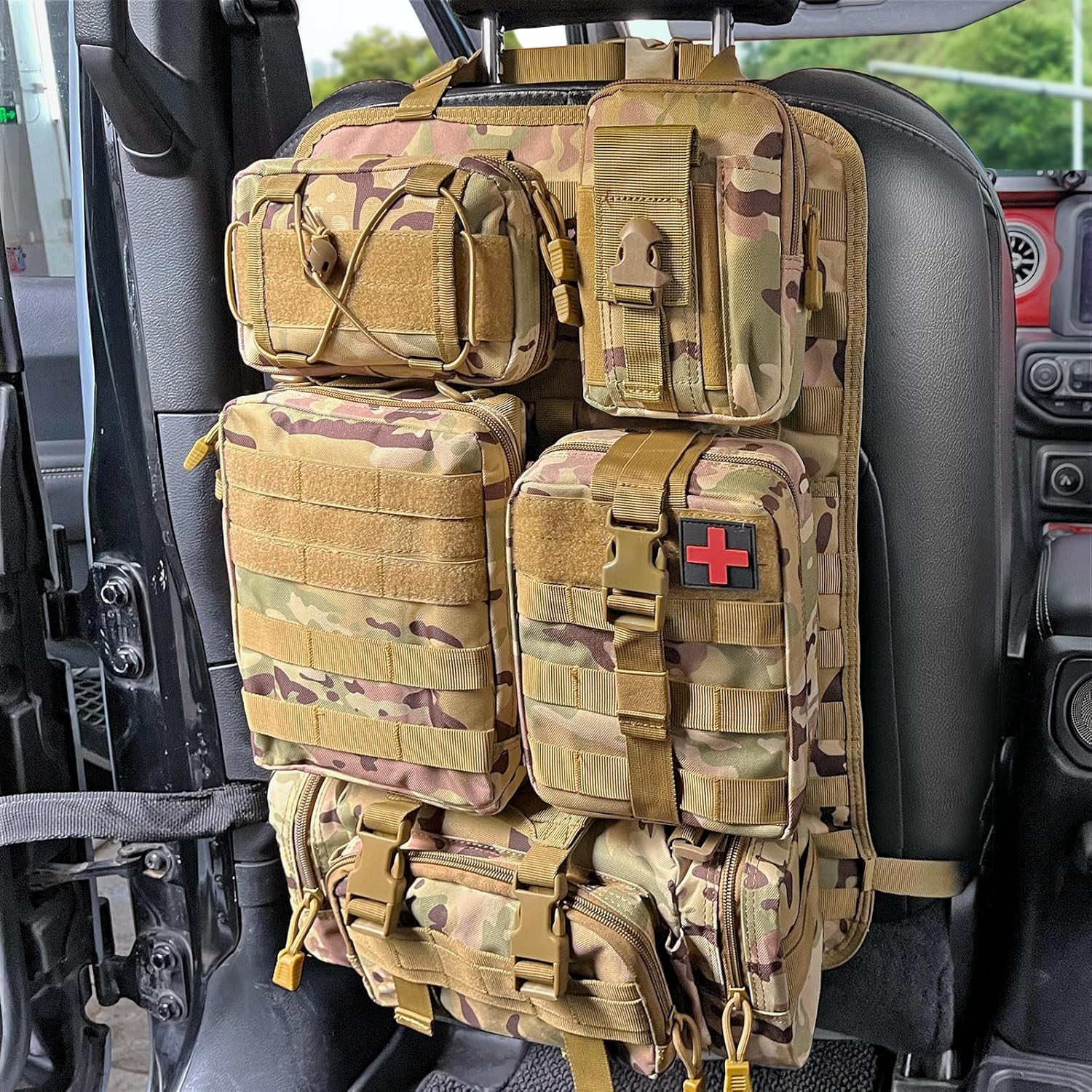 Tactical Seat Back Organizer, Upgrade Tactical Vehicle Panel Organizer ...