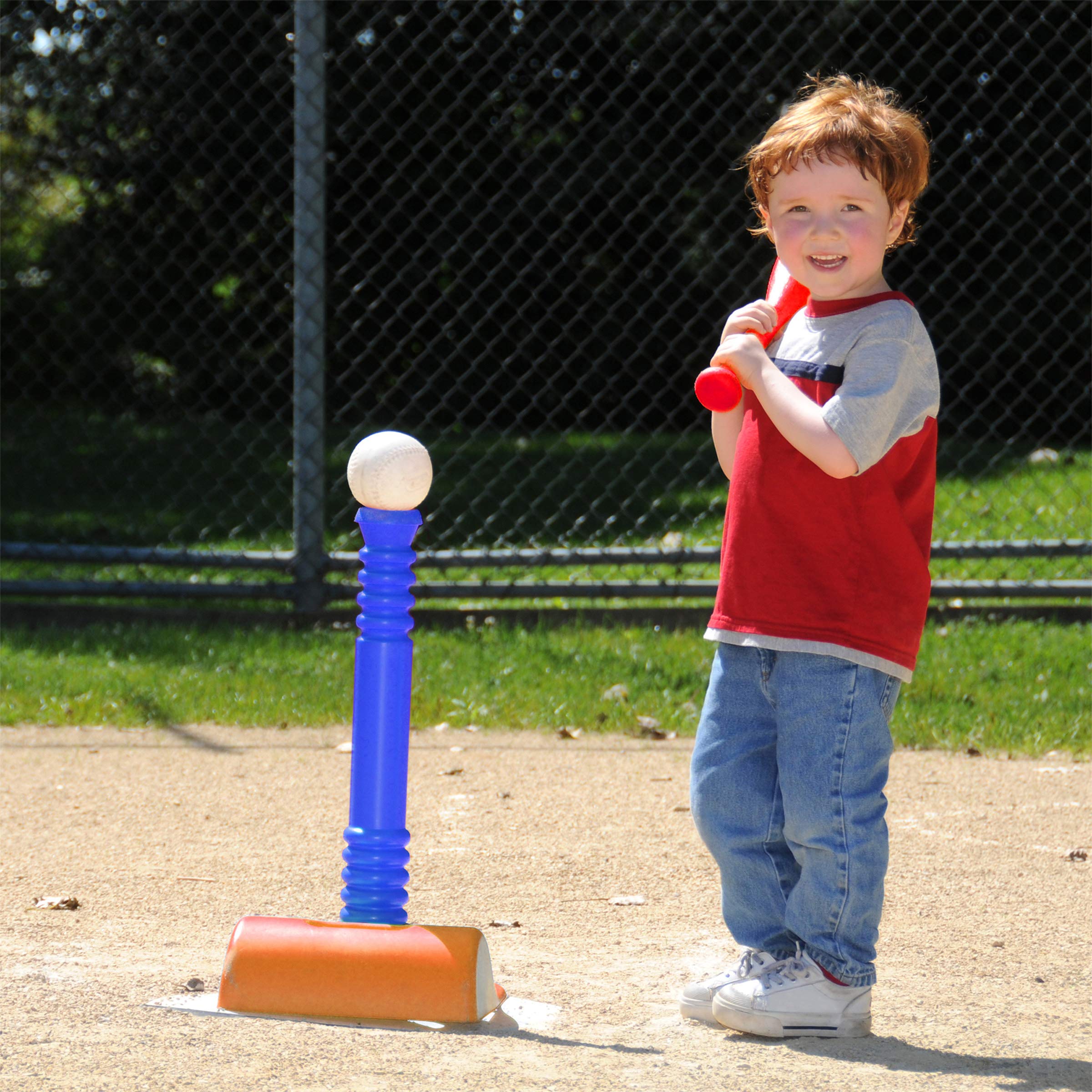 Hey!Play! Kids T-Ball Set- Baseball Tball Hitting Game with Bat and 3 ...