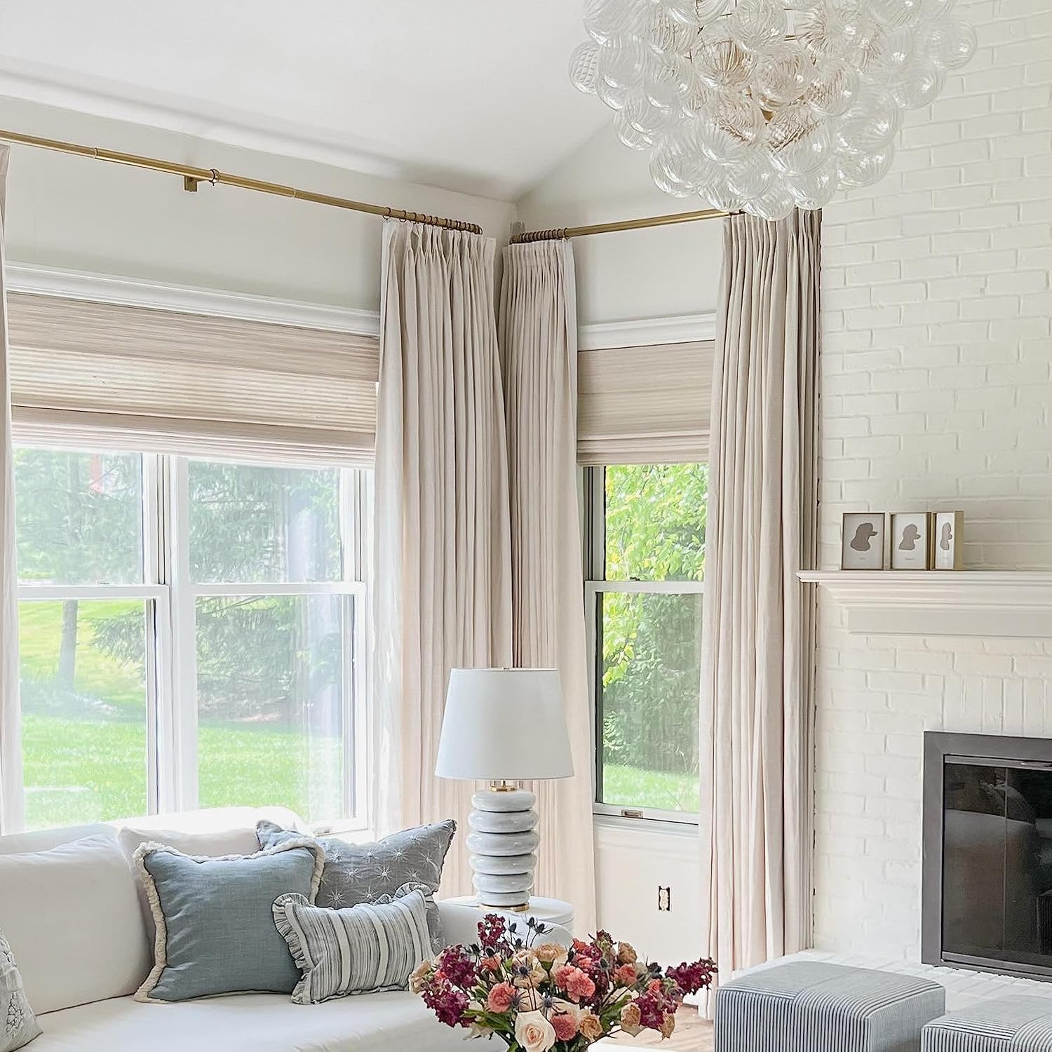 Amazon.com: TWOPAGES Jawara Custom Curtain Light Filtering Linen Cotton ...