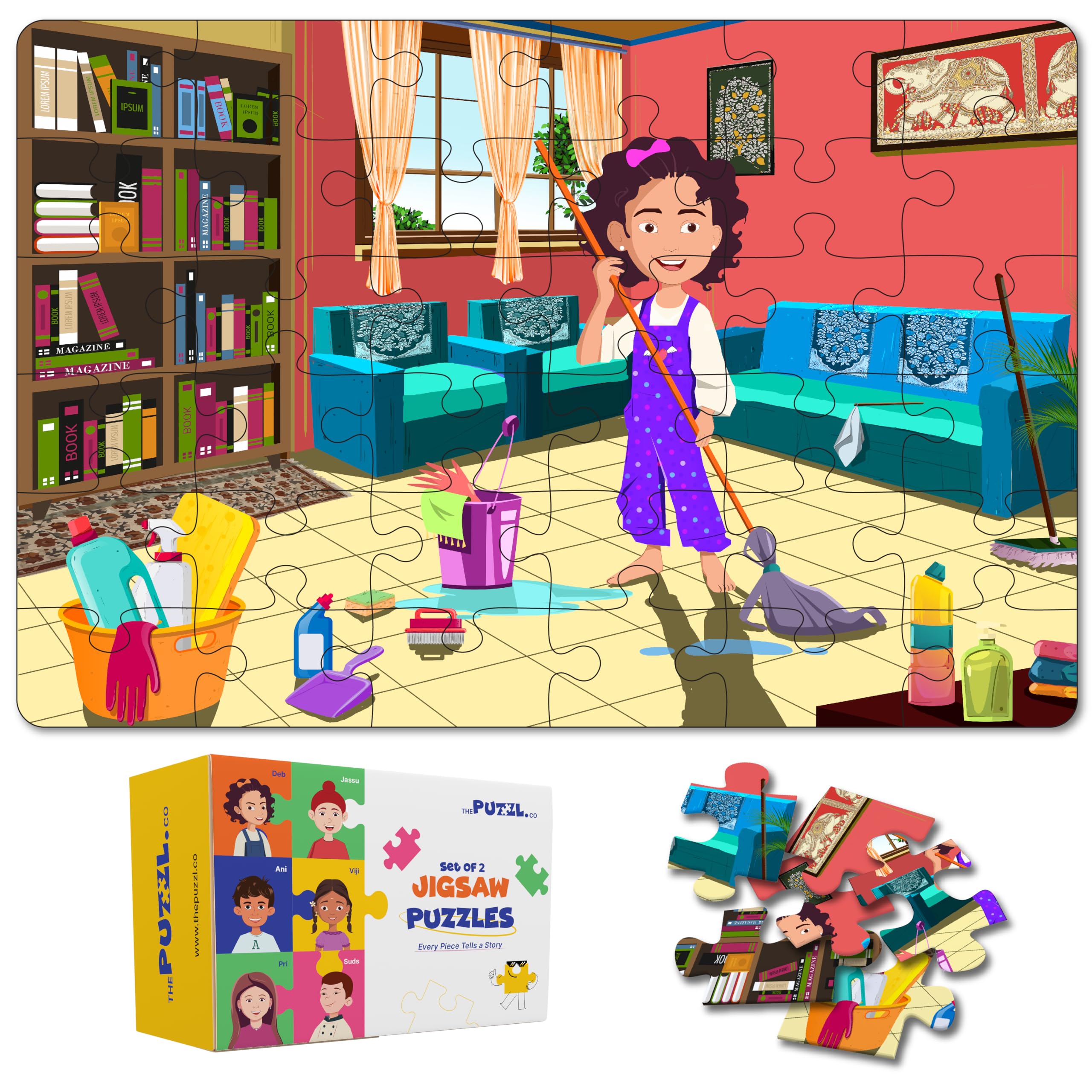 Buy The Puzzl Co - 2 Jigsaw Puzzles in a Set with Activity Sheets ...