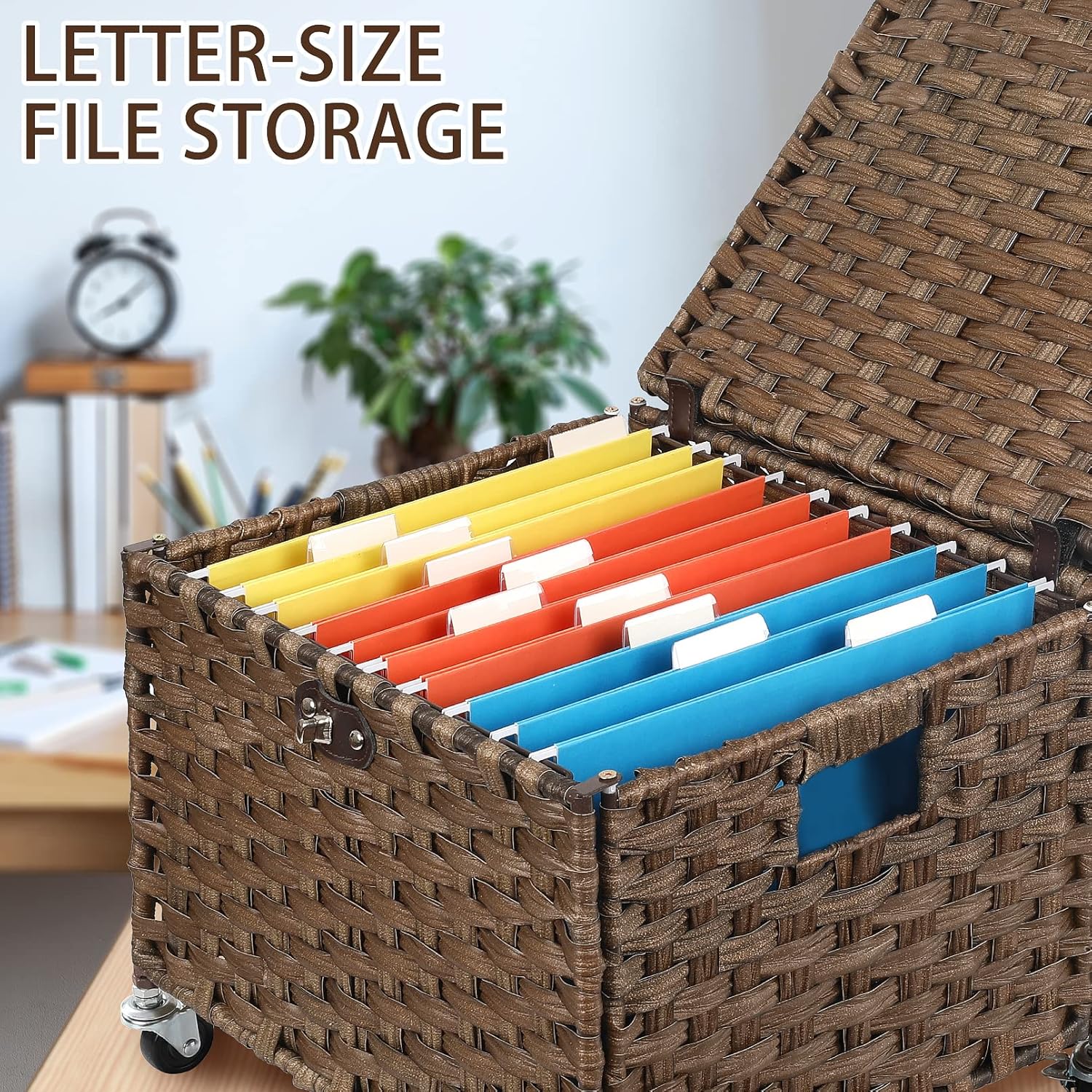 ETRONIK Rolling File Cabinet, Updated 2 Layer File Cabinets for Home ...