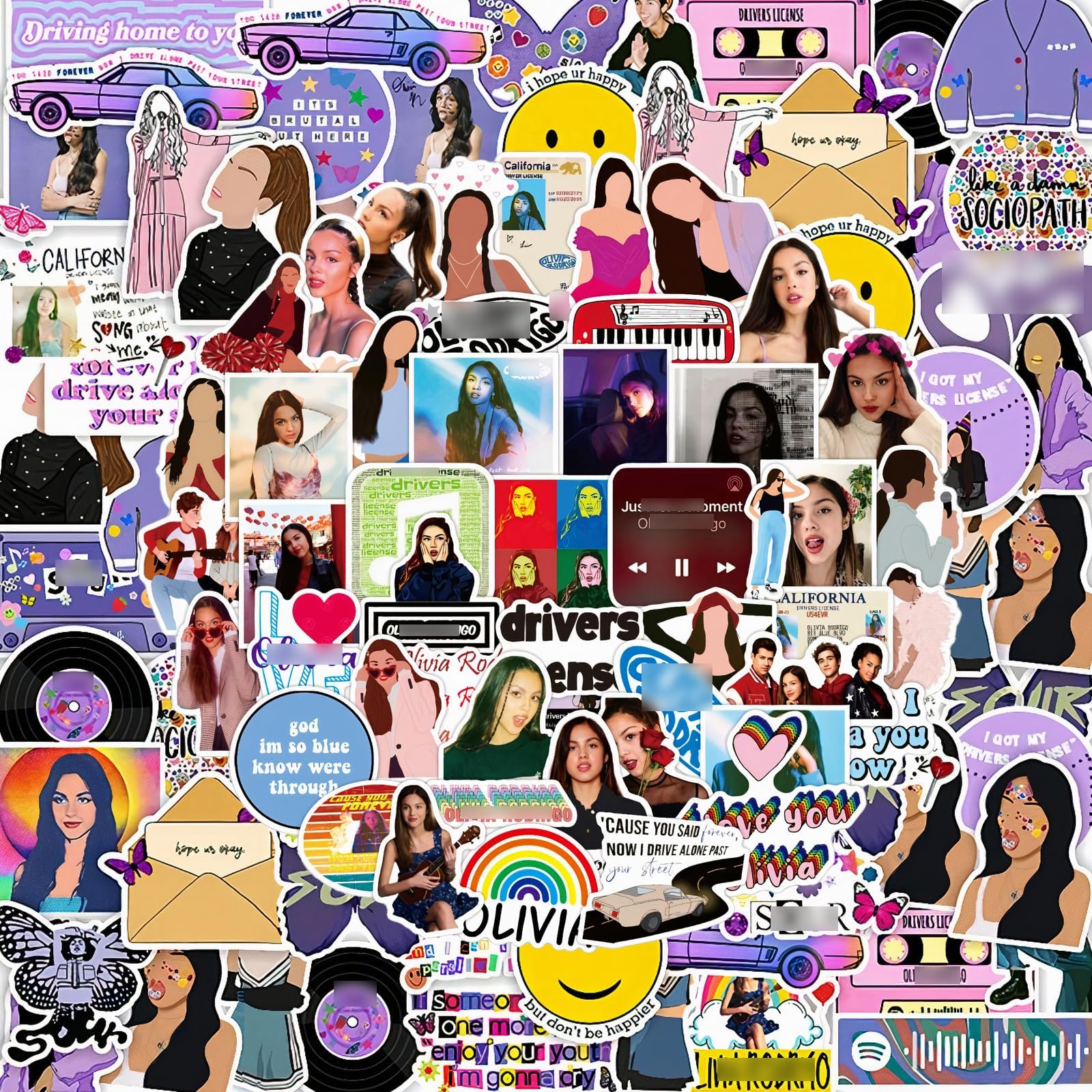 Amazon.com: Tuklye Rodrigo Music Singer Sticker，50PCS Olivia Decals ...