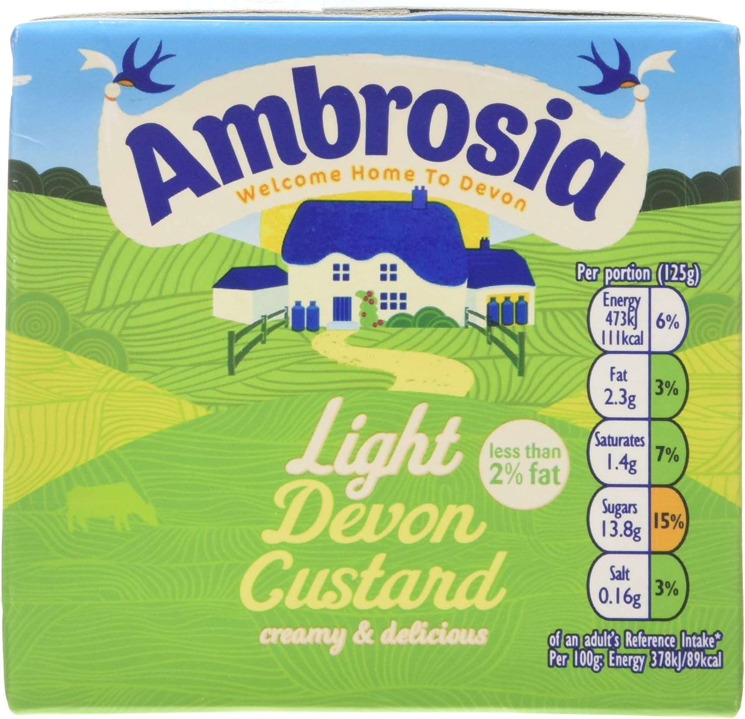 Ambrosia Low Fat Devon Custard, 500g : Amazon.co.uk: Grocery
