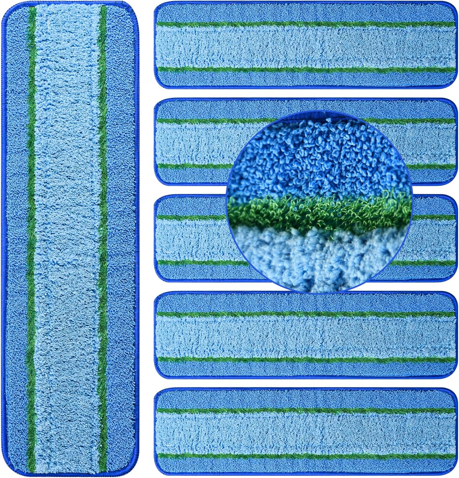 Amazon.com: Turbo Mops Scrub Mop Pads - Pack of 5 Washable, 18-inch ...