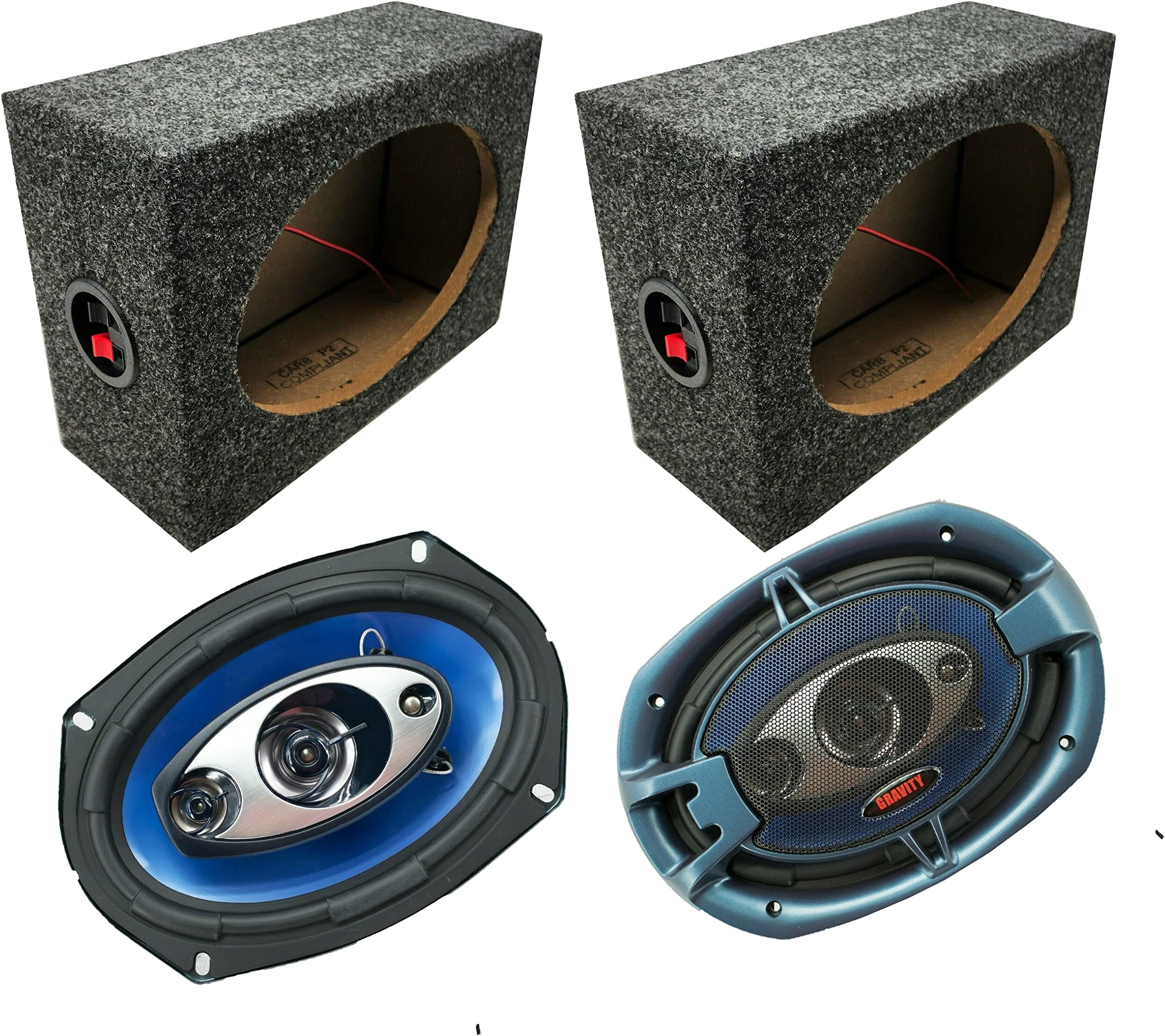Amazon.com: Audiobank AB790 6x9 1000 W 4-Way Car Audio Stereo Coaxial ...