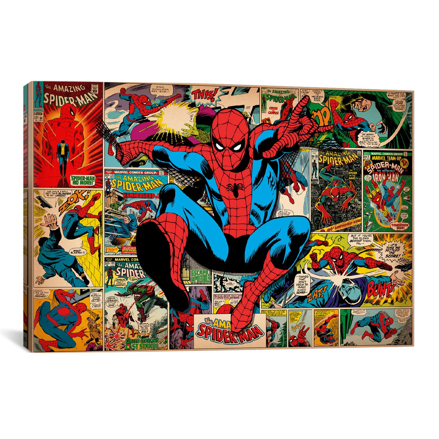 Buy iCanvasART Marvel Comic Book Spider Man on Spider Man Covers and ...