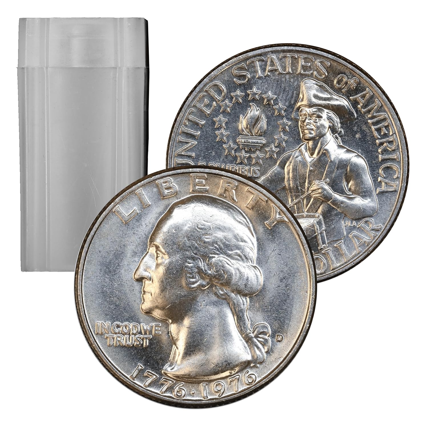 Bicentennial Quarter Roll 1776-1976 200th Year Anniversary Mixed Mint ...