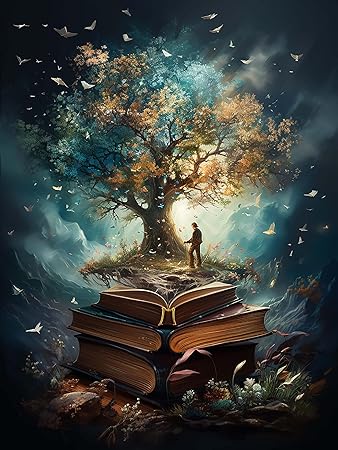 Amazon.com: SKRYUIE Paint by Numbers Tree for Adults, Acrylic Oil ...