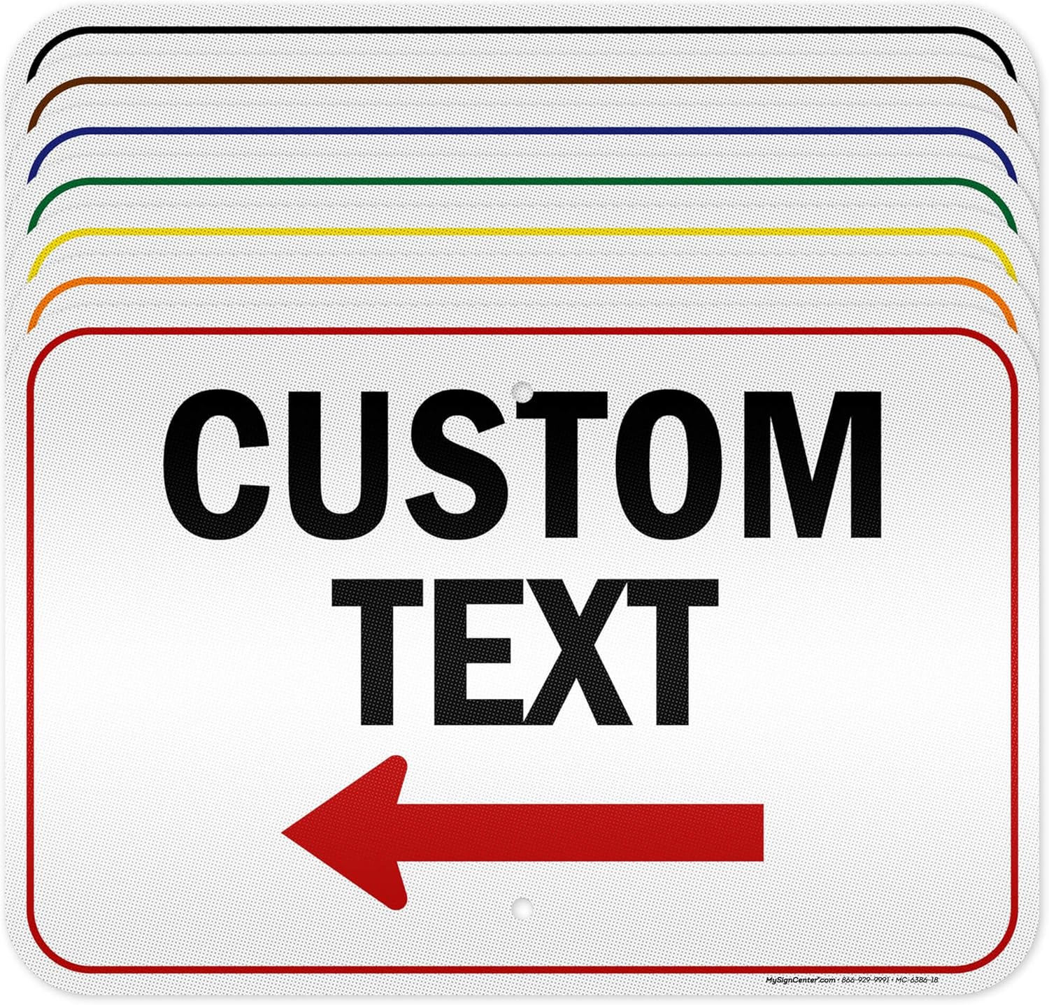 Amazon.com: Custom Arrow Directional Sign, Left Arrow, 12x18 Inches, 3M ...