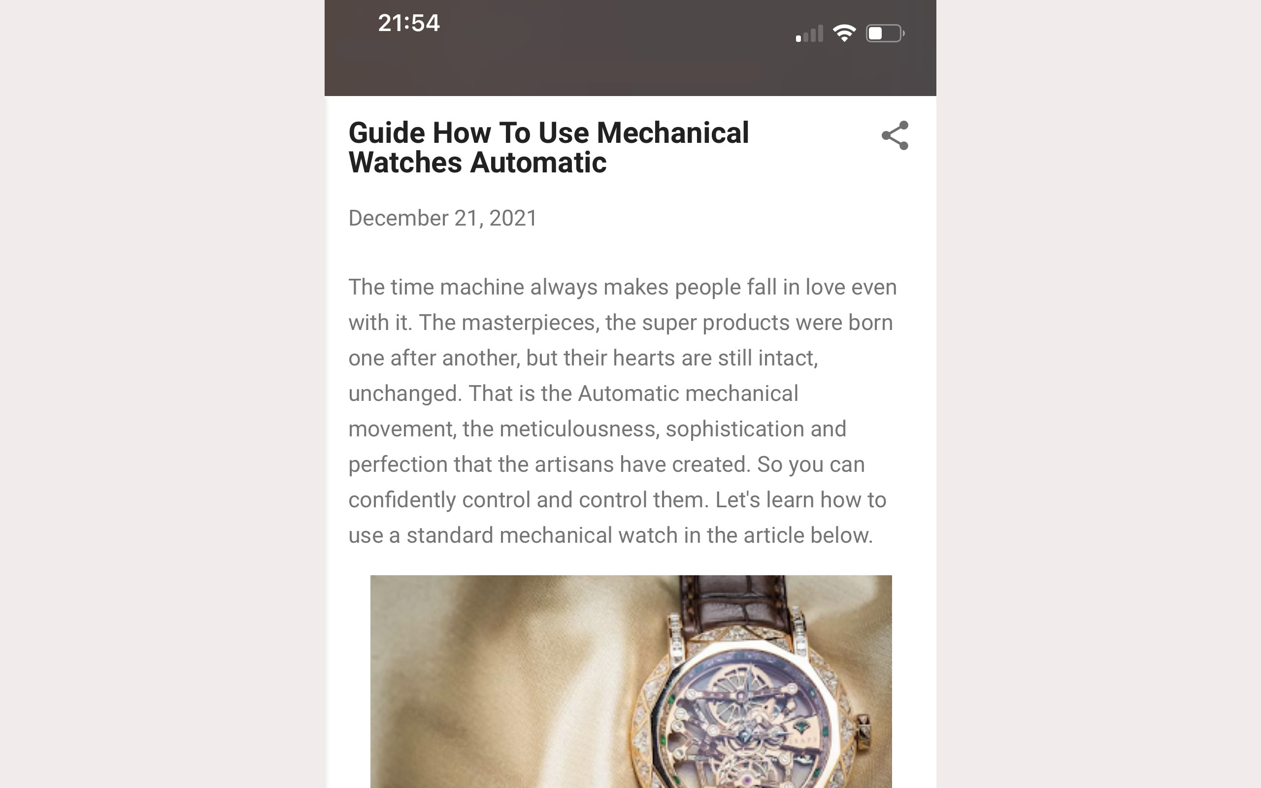 Guide How To Use Mechanical Watches Automatic - App on Amazon Appstore