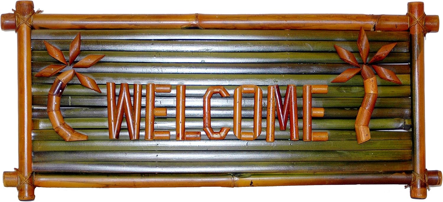 Amazon.com: Sign Bamboo Welcome Sign/Small : Home & Kitchen