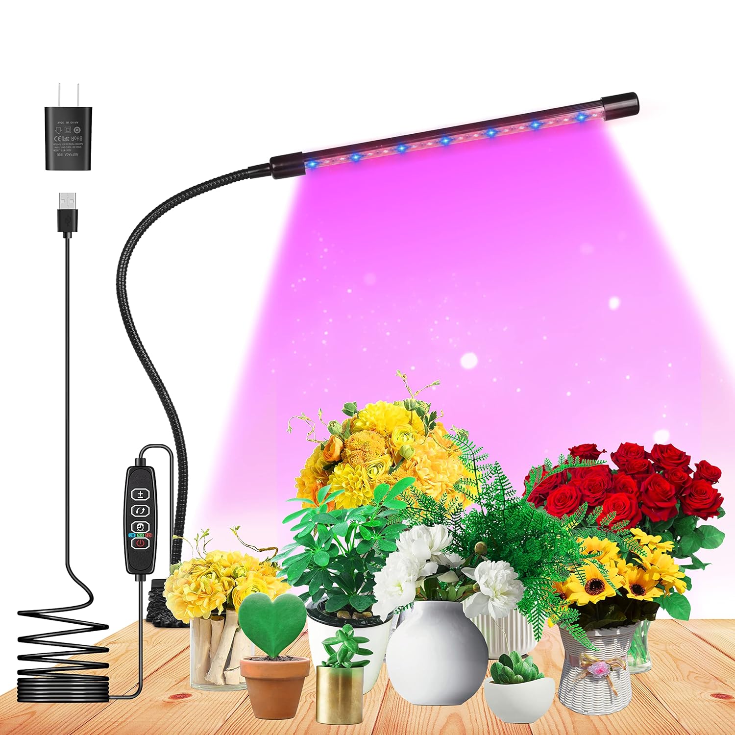 LONSRIVE Grow Light for Indoor Plant Growing LED Grow Light Single Head ...