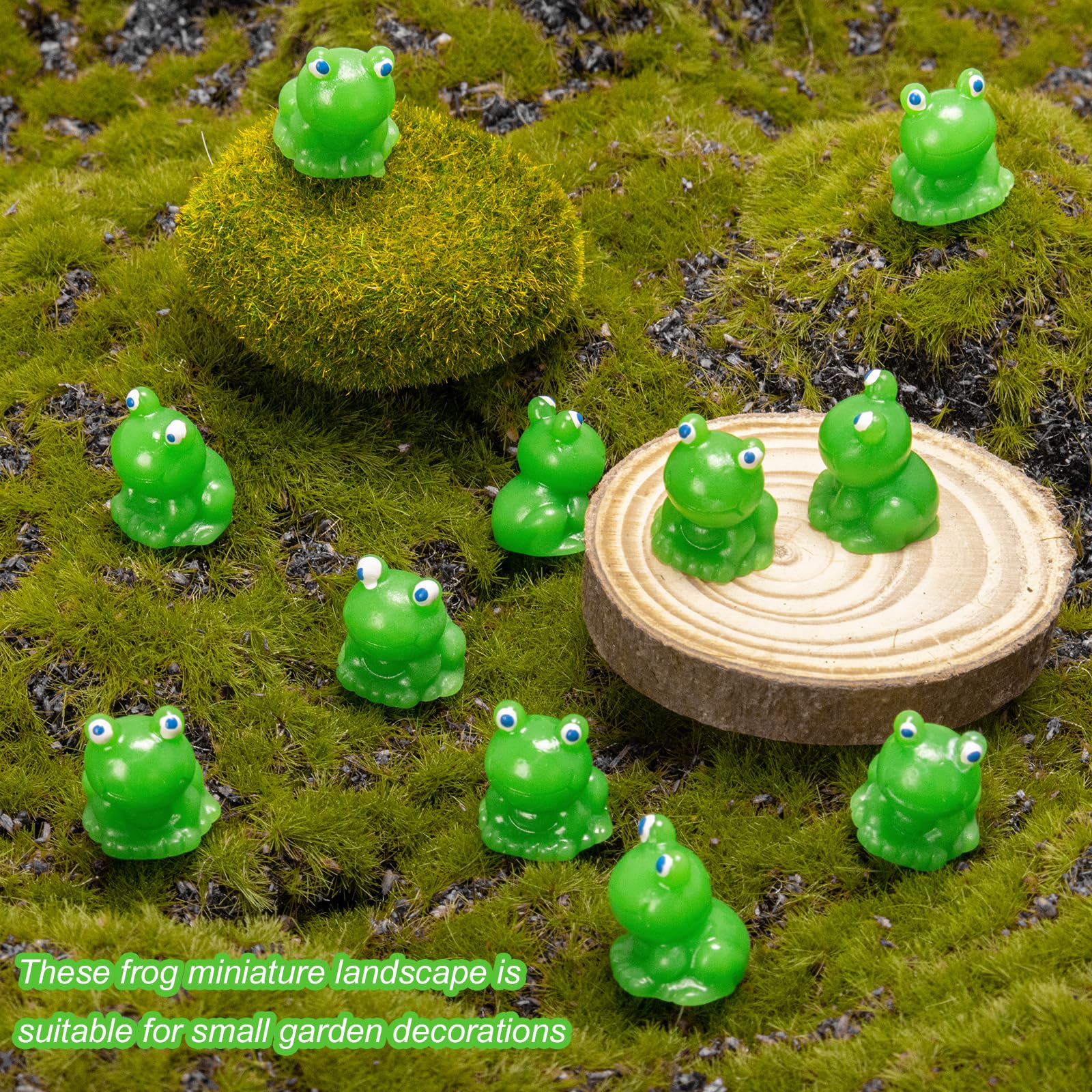Snapklik.com : Exine 200 Pcs Resin Mini Frogs Green Frog Miniature ...