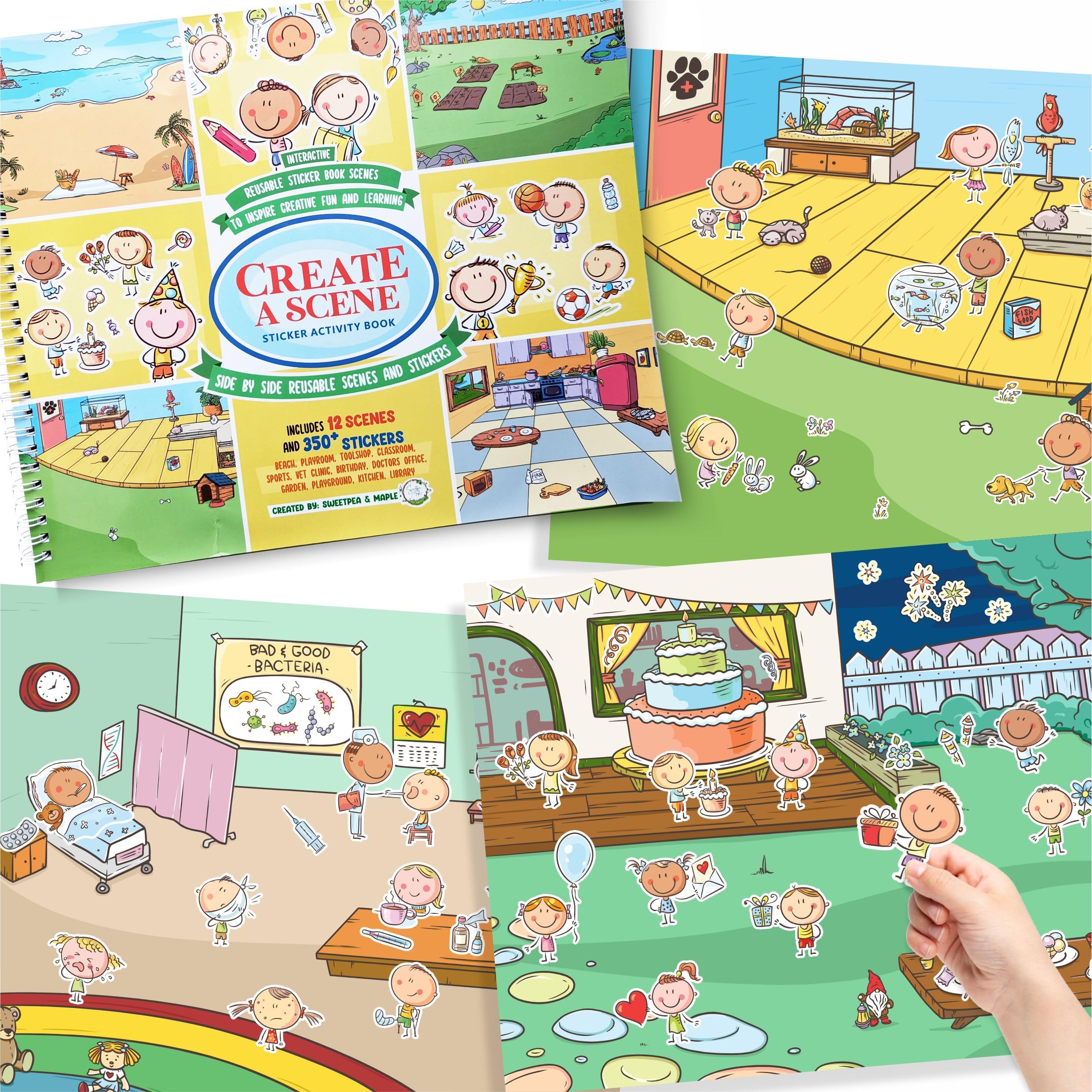 Amazon.com: Create a Face Sticker Books 5"x7" Bulk Set for Kids ...