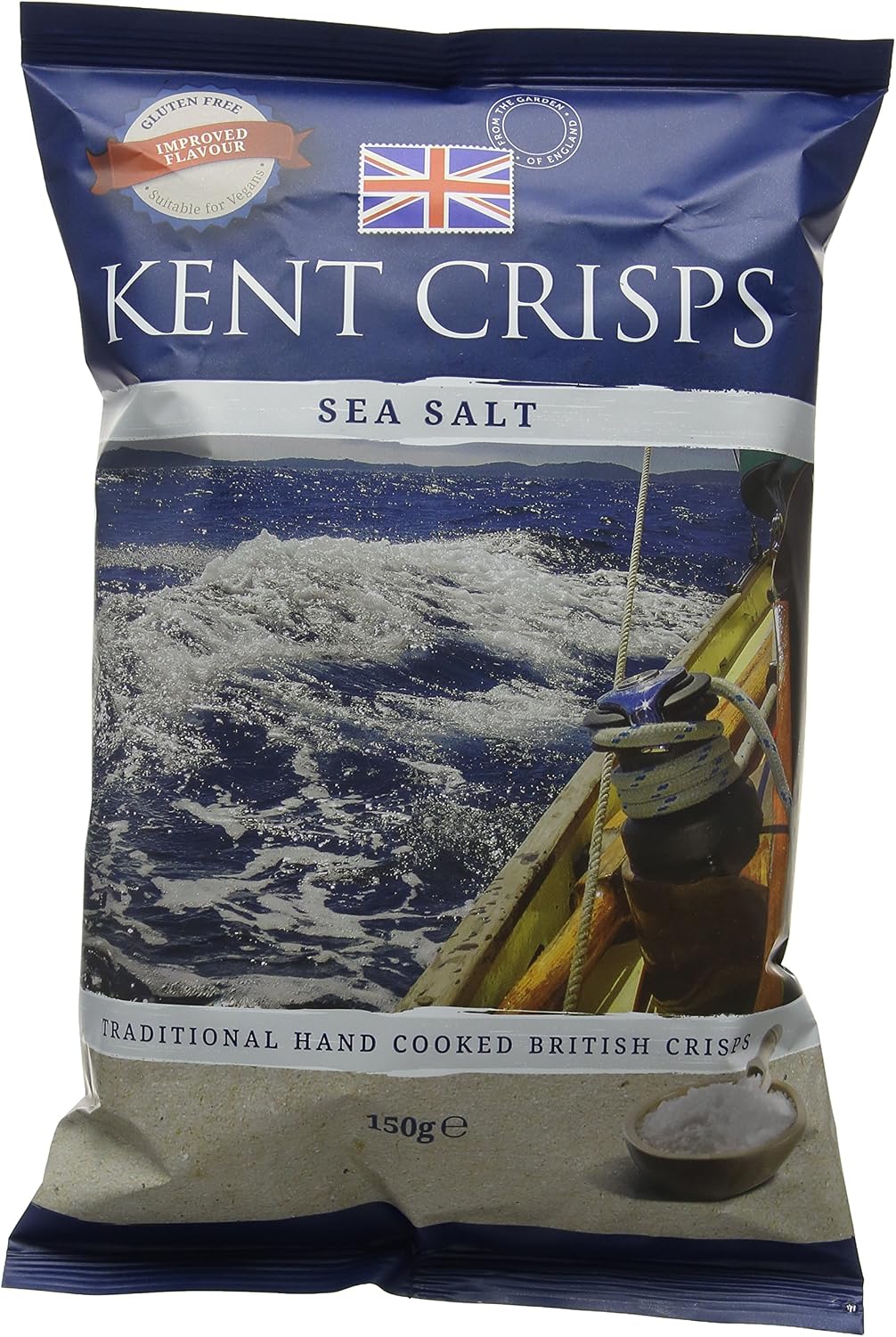 Kent Crisps Sea Salt 150 g (Pack of 10) : Amazon.co.uk: Grocery