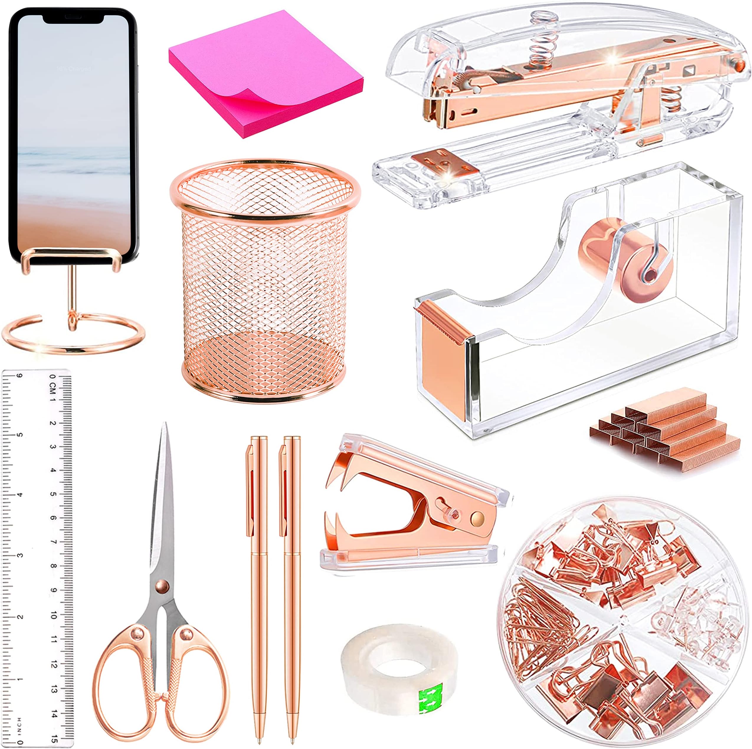 Amazon.com : Every Desk Rose Gold Office Supplies and Accessories ...