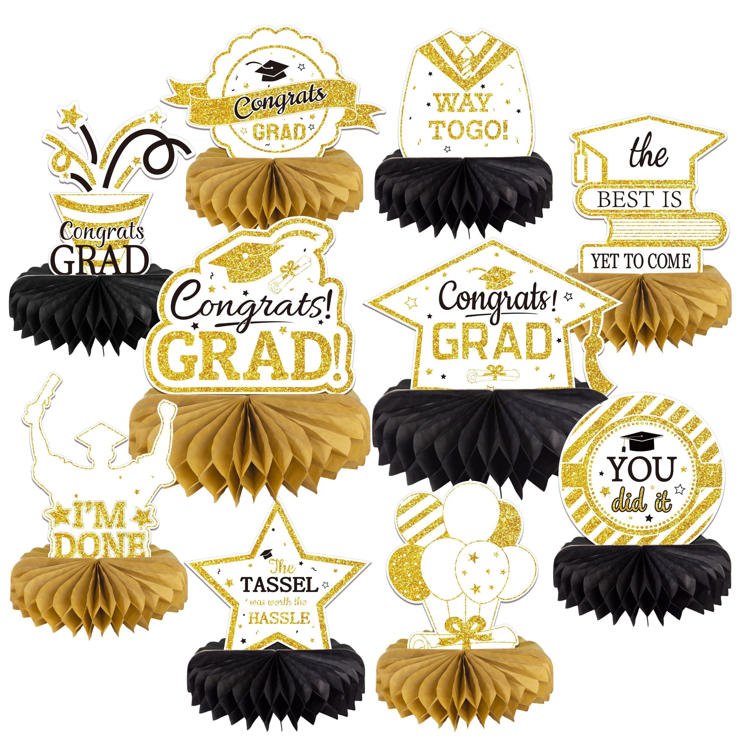 Amazon.com: 10PCS Graduation Decorations Class of 2025 Centerpieces ...