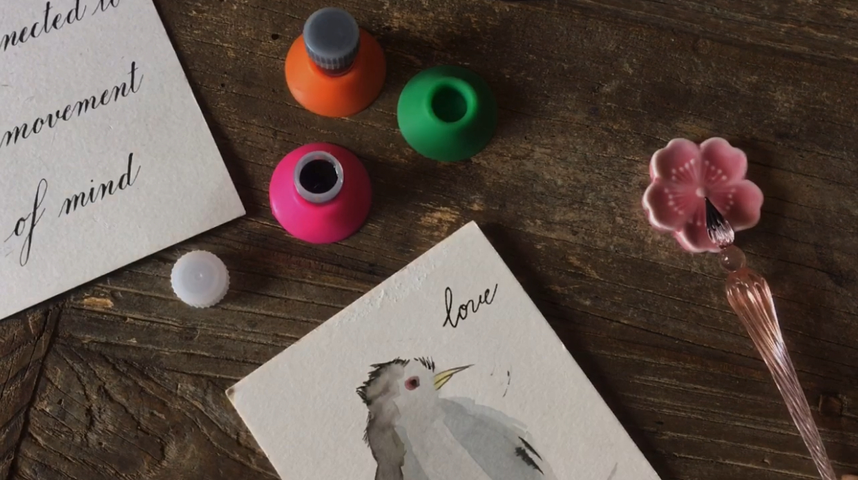 Watch Inkwell for dip pens and calligraphy | Dinky Dip Ink Holder on ...