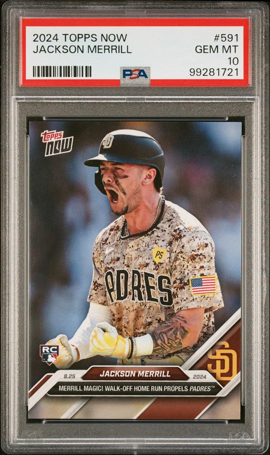 Amazon.com: Graded 2024 Topps Now Jackson Merrill #591 Rookie RC ...