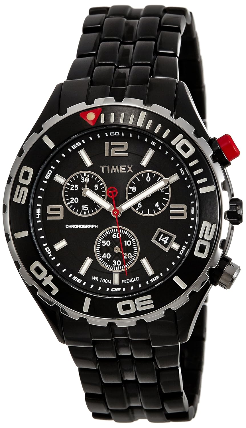 TIMEX E-Class Chronograph Black Dial Men's Watch - T2M758 : Amazon.in ...