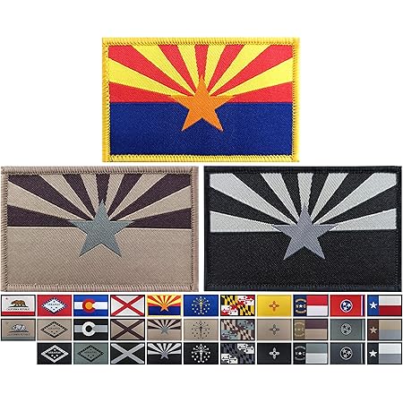 Amazon.com: JBCD 3 Pack Arizona Flag Patch States Flags Tactical Patch ...