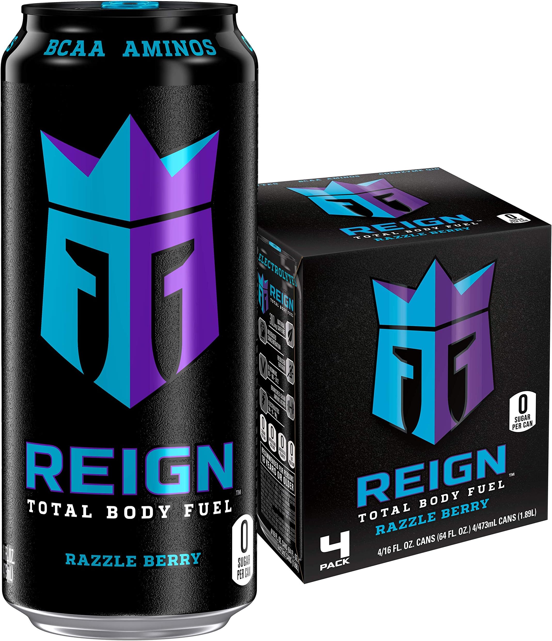 Amazon.com : Reign Total Body Fuel Razzle Berry Energy Drink, 16 Fl Oz ...