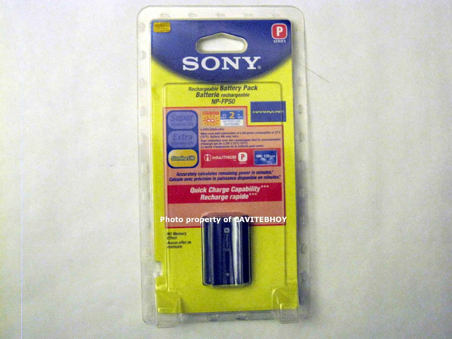 Sony InfoLithium® P Series Rechargeable Battery Pack 8.4V batería ...