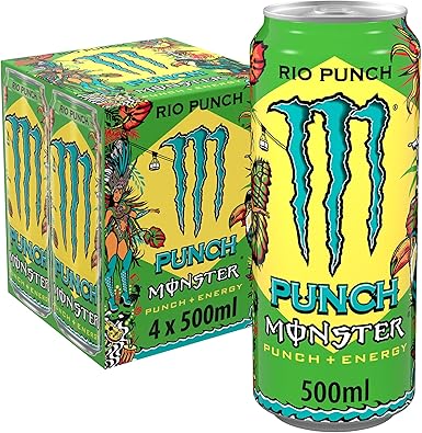 Monster Energy Drink Rio Punch, 4 x 500ml : Amazon.co.uk: Grocery