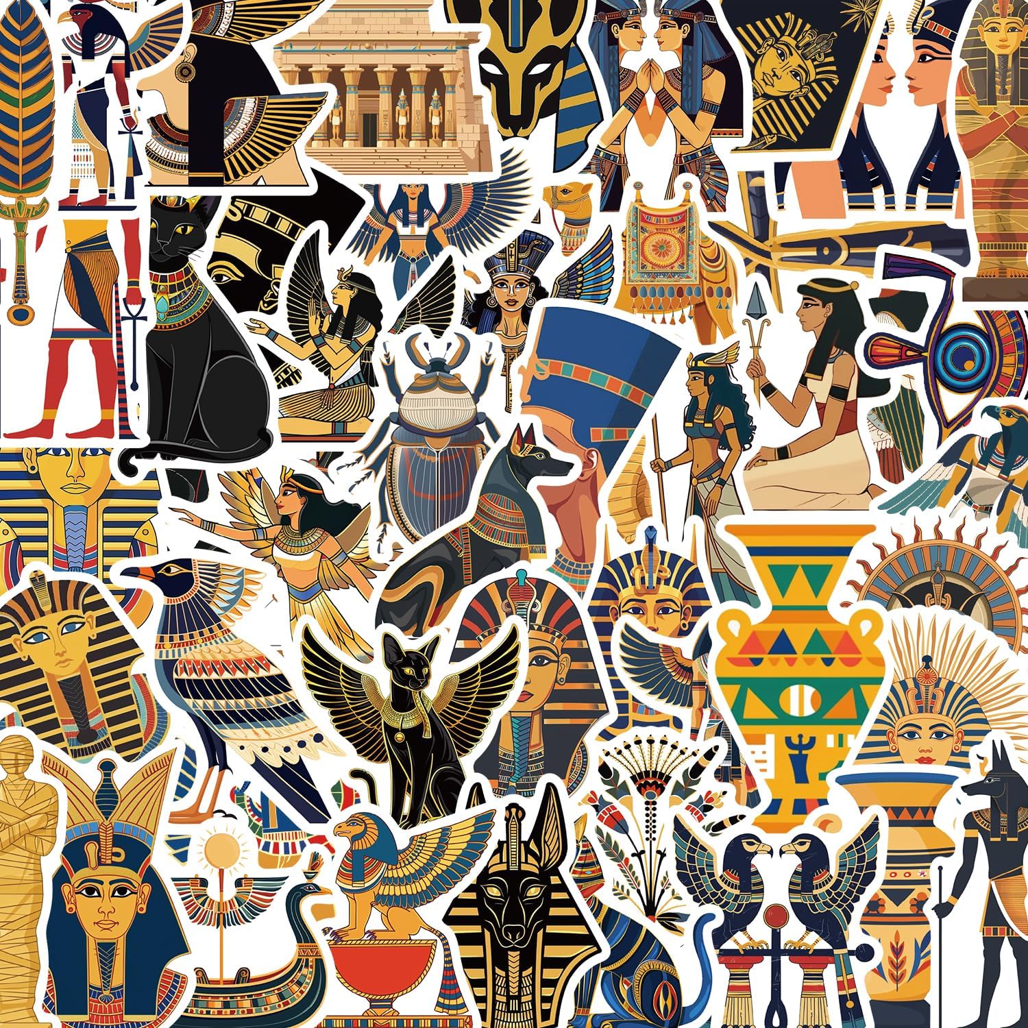 Amazon.com: 50Pcs Retro Stickers, Ancient Egypt Stickers for Laptop ...