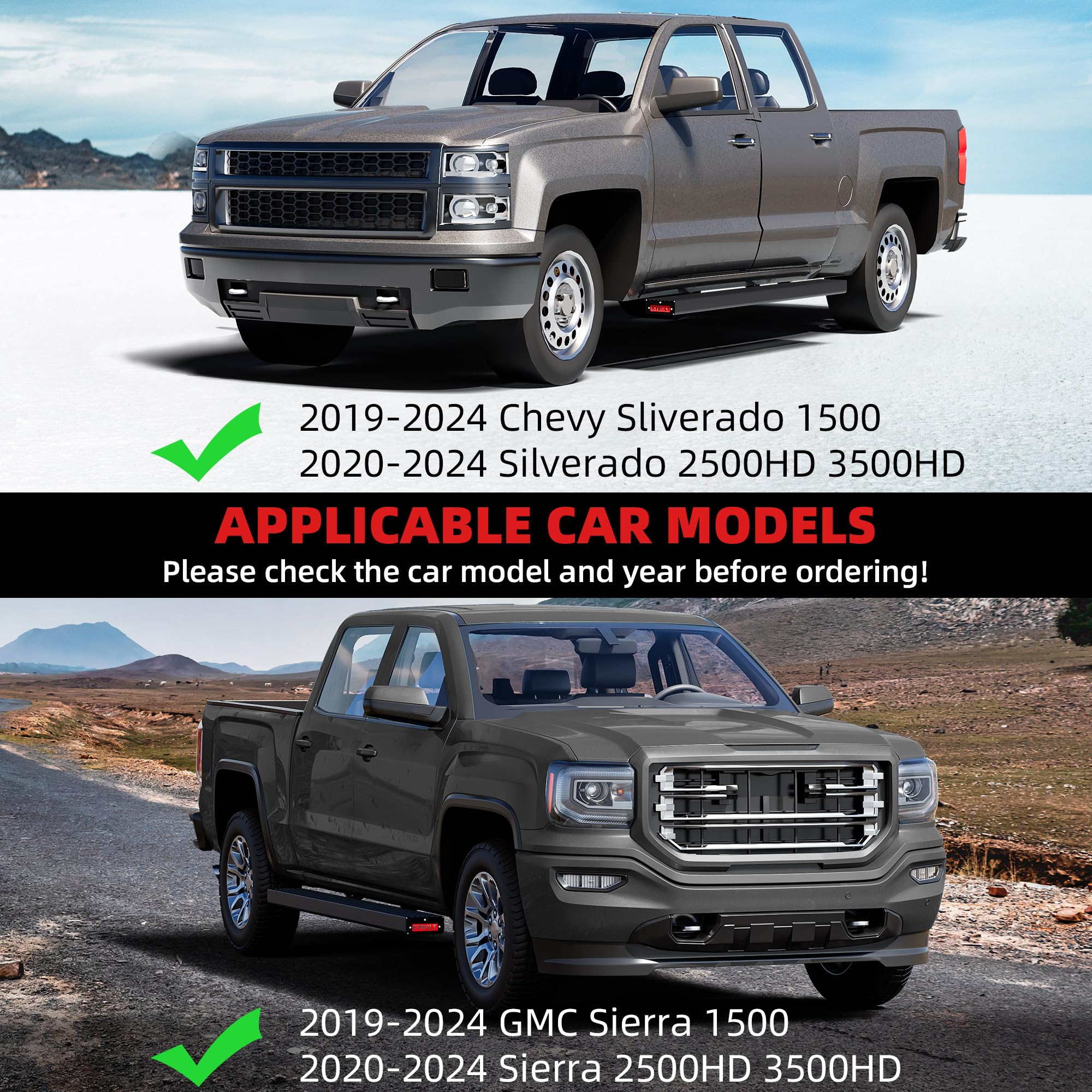 Snapklik.com : KYBOLT Running Boards 6.5 Inches Compatible