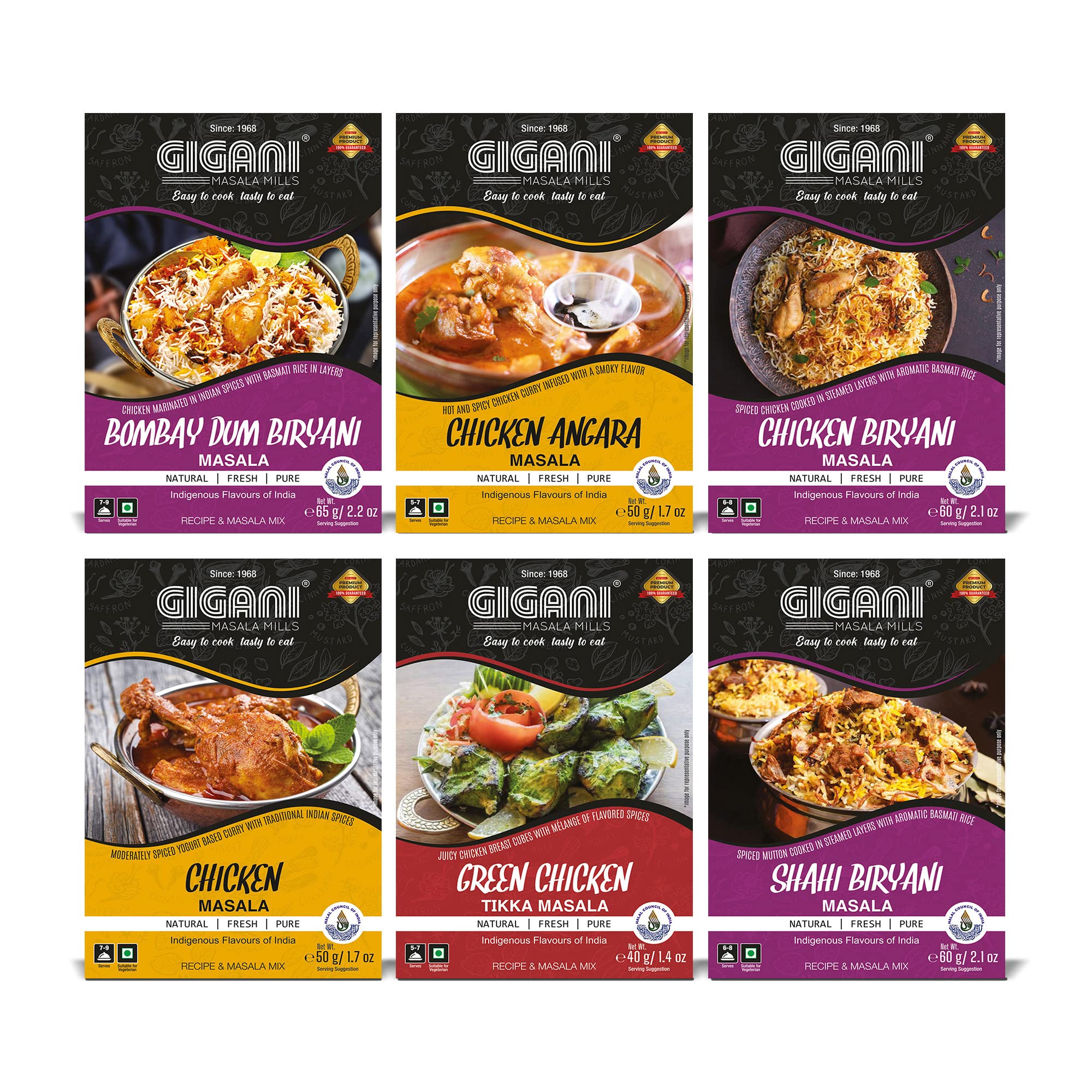 Buy GIGANI Shahi BIRYANI, Green Chicken Tikka, Chicken Masala, Chicken ...