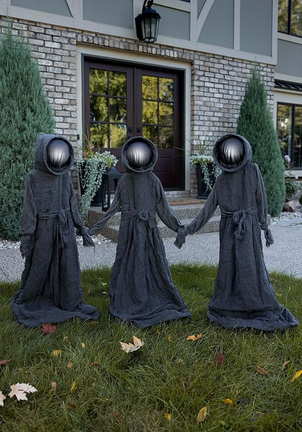 Amazon.com: Fun Costumes Wall of Reapers Standing Halloween Lighted ...