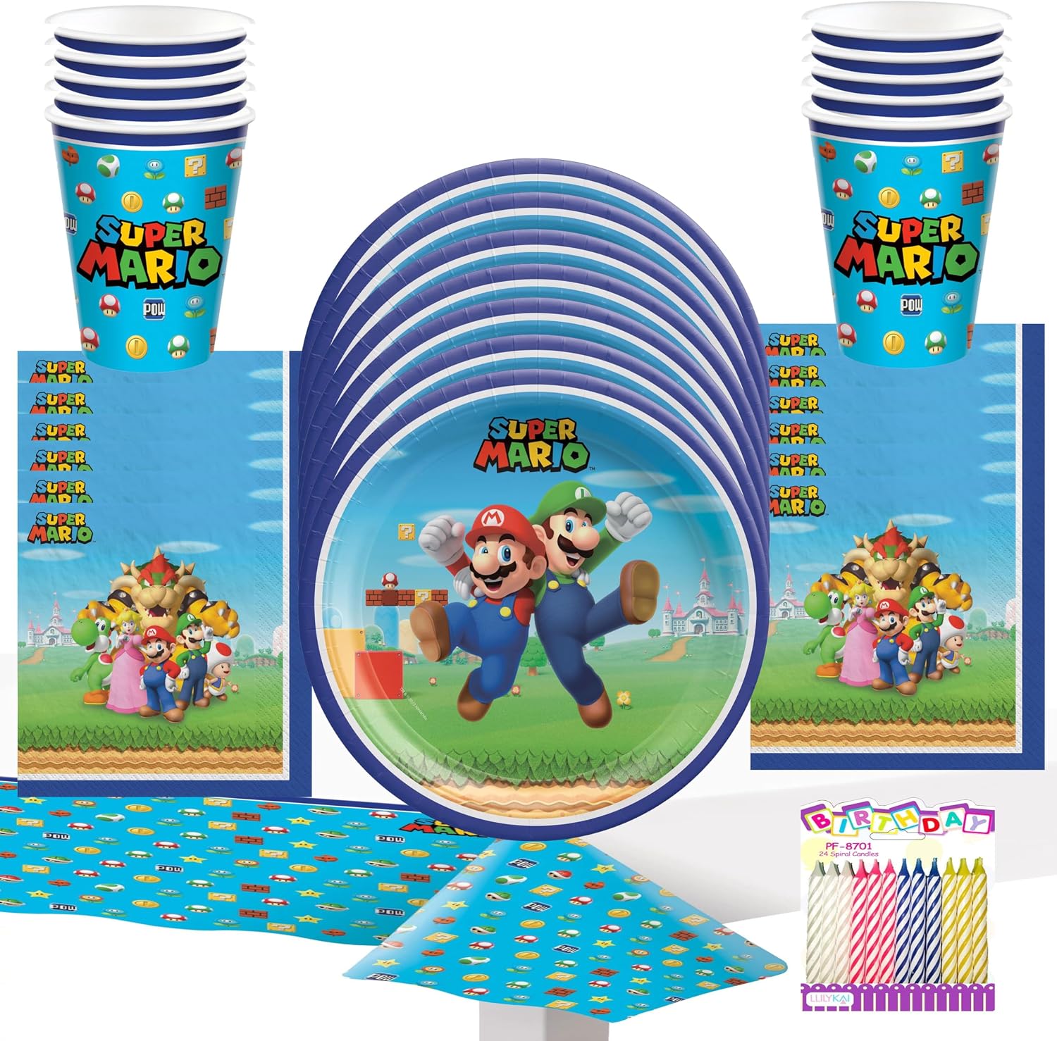Amazon.com: Amscan Super Mario Party Supplies Pack | Officially ...