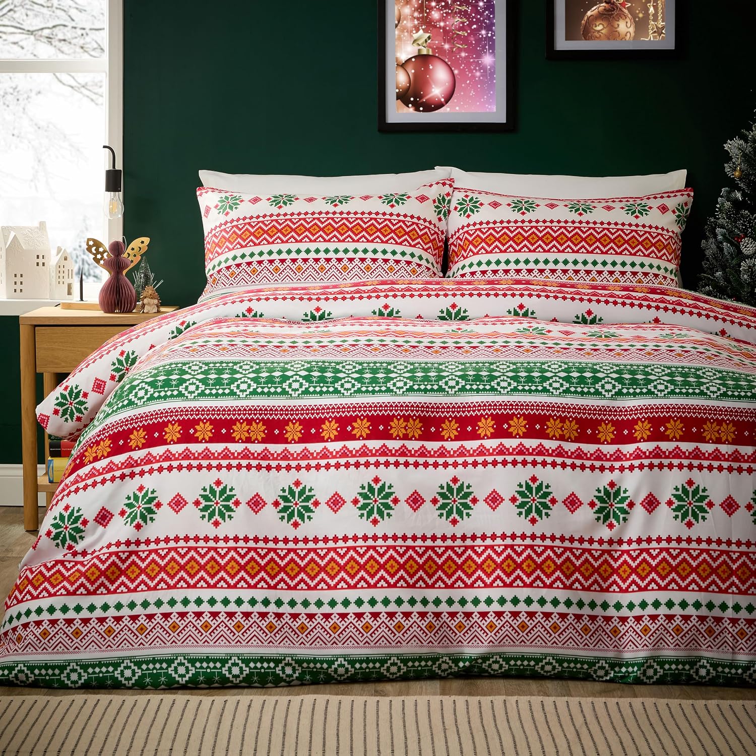 Olivia Rocco Christmas Duvet Cover Set Festive Bedding Quilt Cover Xmas ...