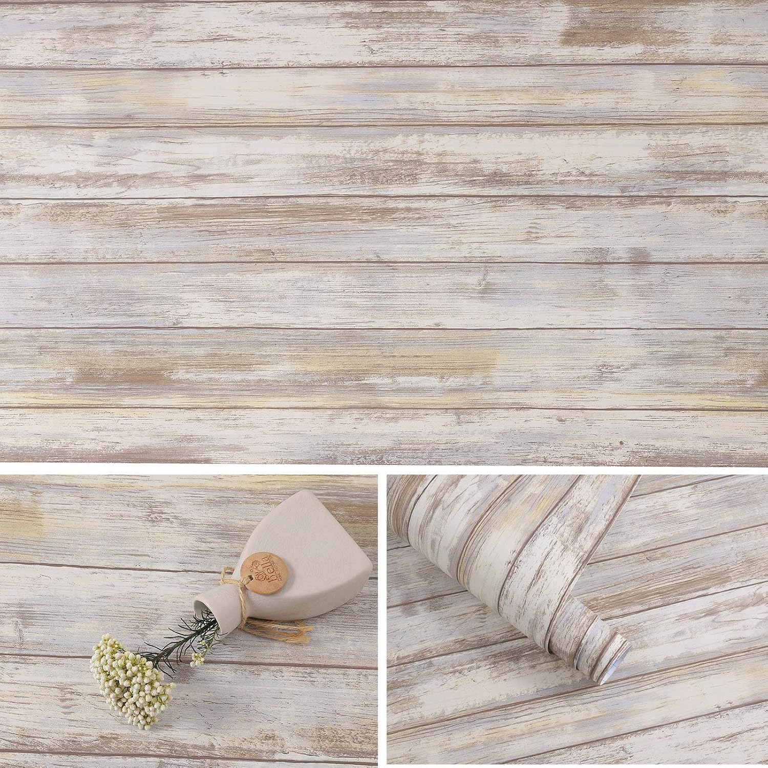 Amazon.com: Arthome Rustic Wood Contact Paper Peel and Stick Self ...
