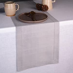 Amazon.com: D'Moksha Homes Steel Grey Table Runner 90 inches Long, Silk ...