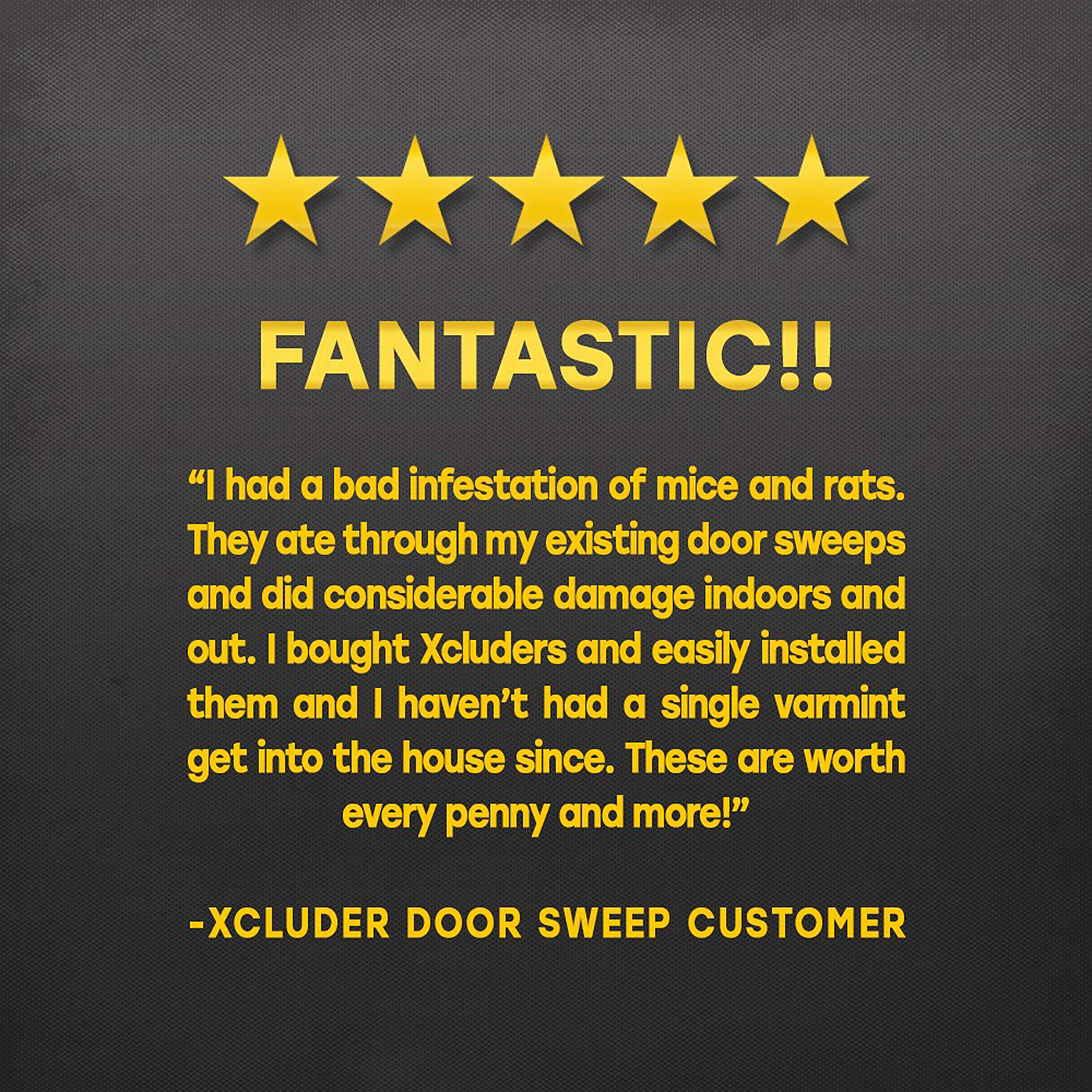 Xcluder 36" Versa-Line Rodent Proof Door Sweep, Mill Aluminum Finish ...