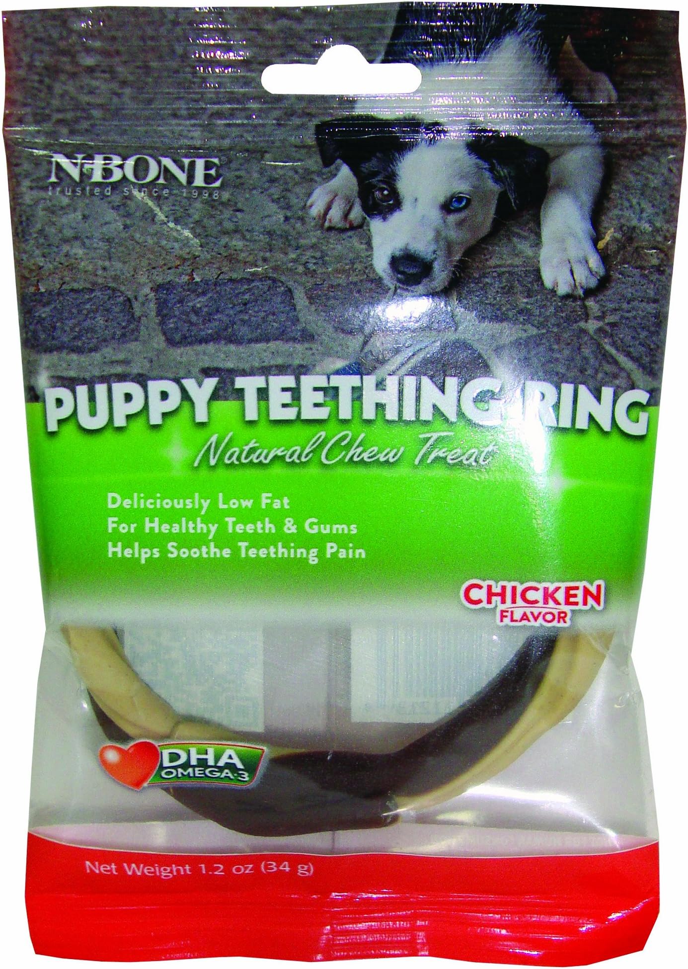 Amazon.com : N-Bone Puppy Teething Ring, Chicken Flavor, Single : Pet ...
