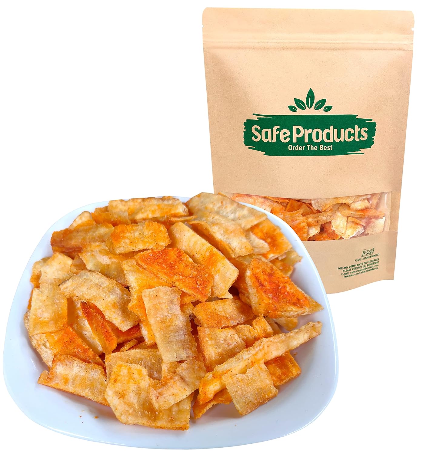 Safe Products Chilli Tapioca Chips Namkeen Snacks 500g : Amazon.in ...