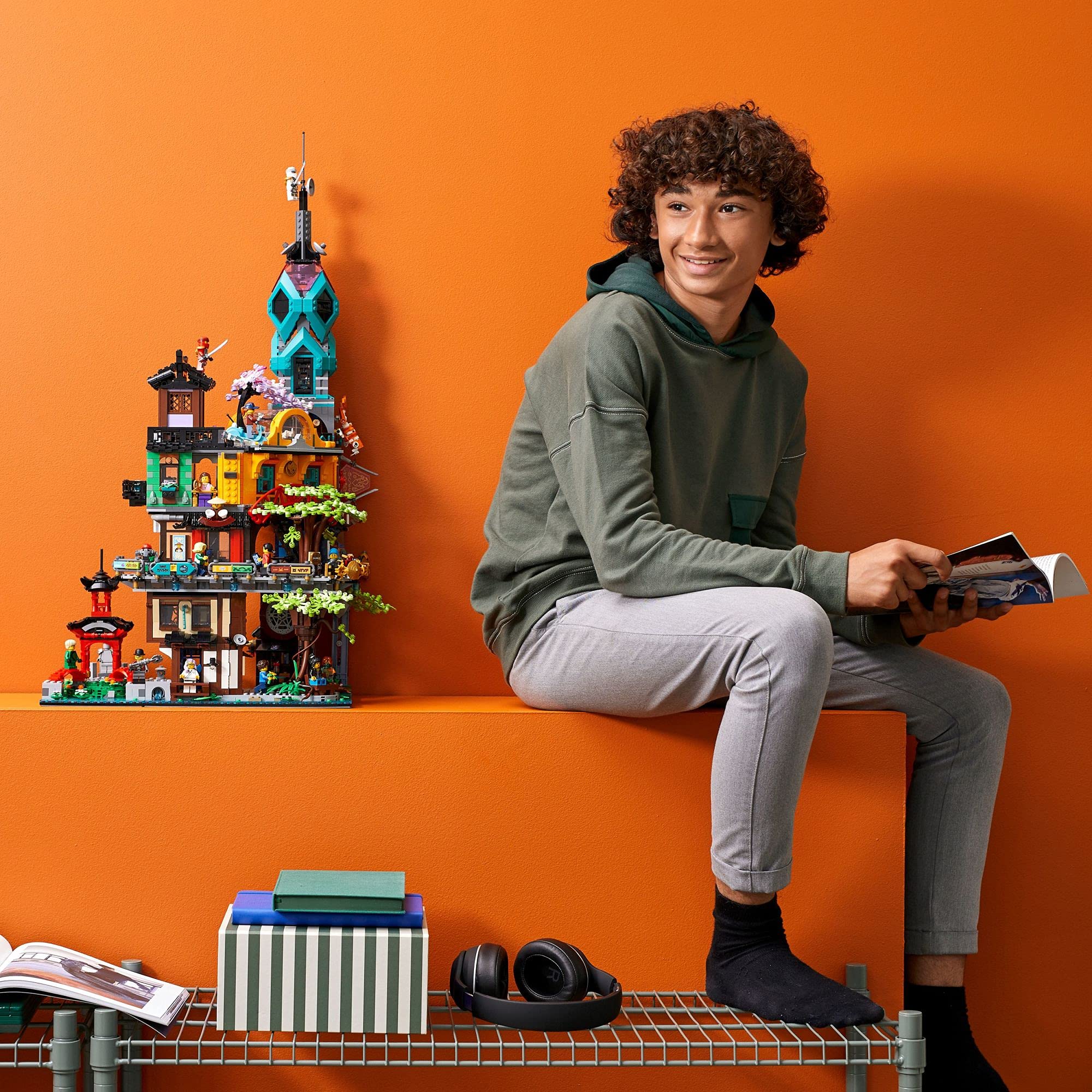 LEGO NINJAGO NINJAGO City Gardens 71741 Building Kit; Ninja House ...