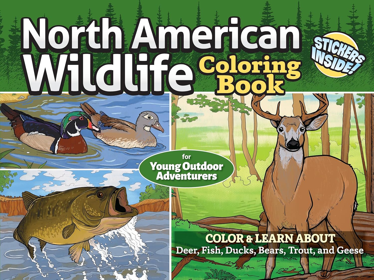 North American Wildlife Coloring Book for Young Outdoor Adventurers ...