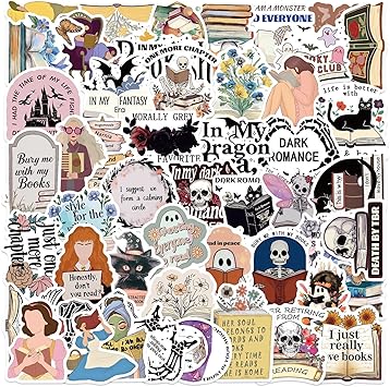Amazon.com: 50-Piece Fantasy Dark Romance Sticker for Readers – Bookish ...