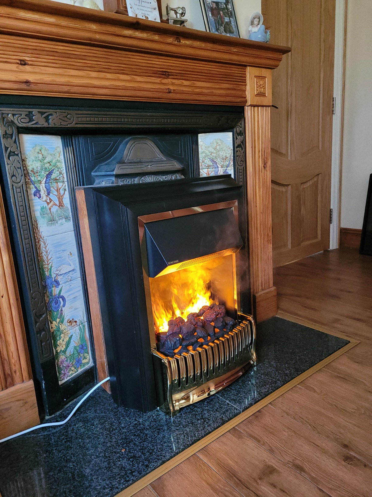 Dimplex Ropley Freestanding Optimyst Electric Fire, Brass and Black ...