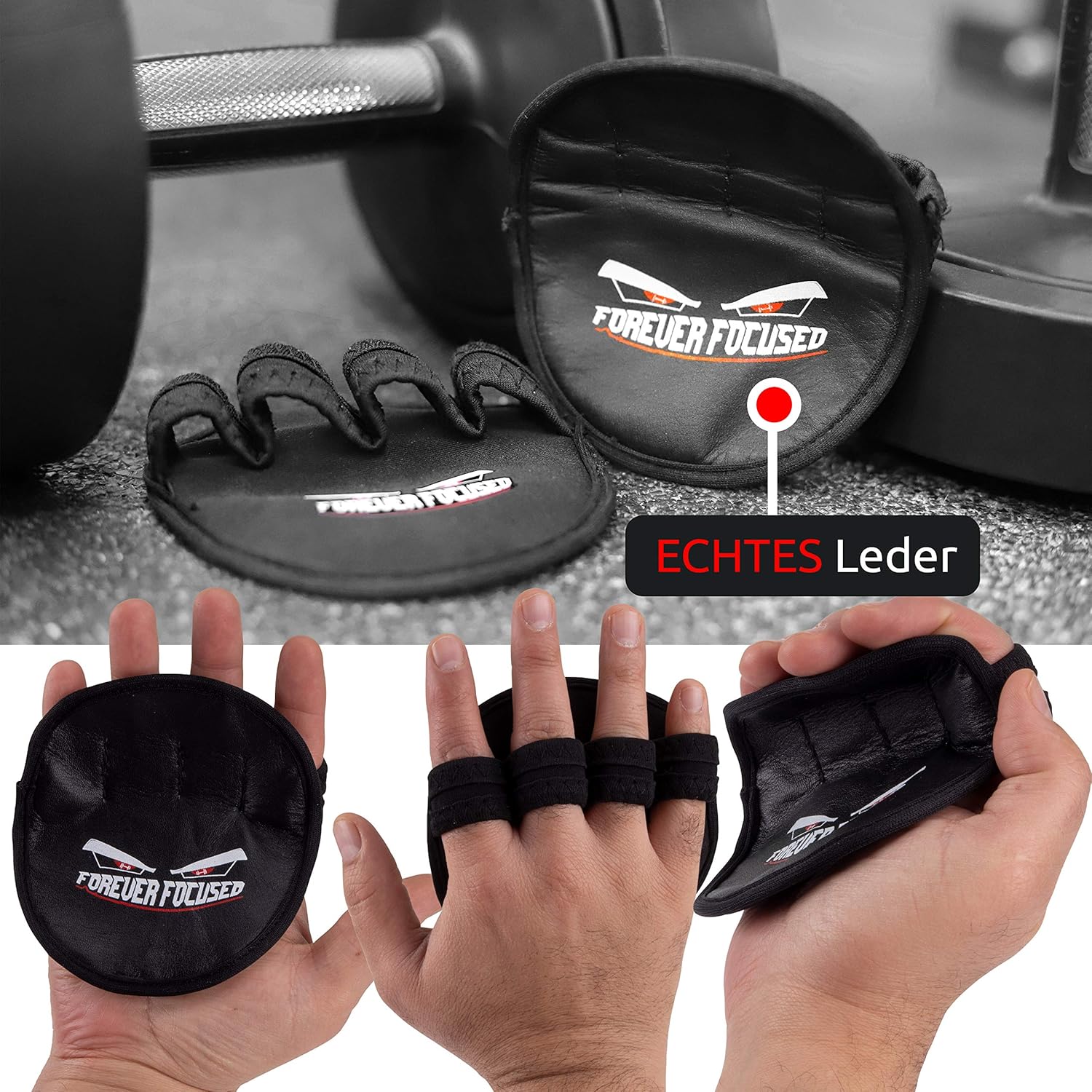 FOREVER FOCUSED® Premium Gym Grip Pads – Bodybuilding Grip Pads, Hand ...