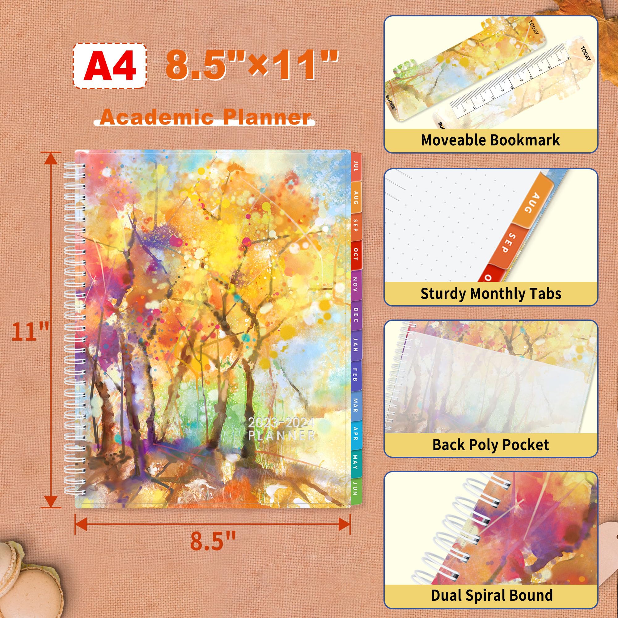 Snapklik.com : SUNEE Academic Planner 2023-2024 Weekly And Monthly ...